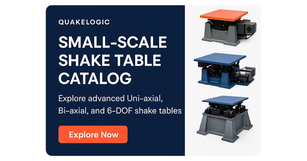 QuakeLogic Small‑Scale Shake Table Catalog